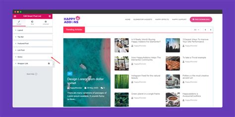 How To Use Smart Post List Widget HappyAddons