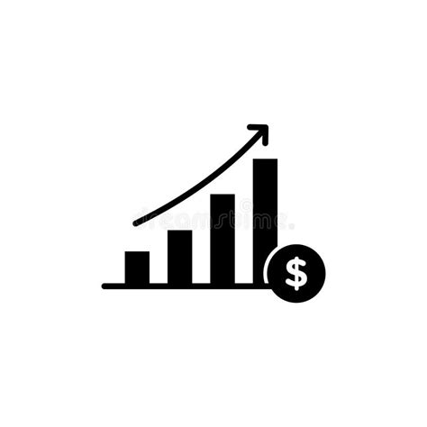 Chat Arrow Grow Icon Set Increas Business Profit Vector Symbol High