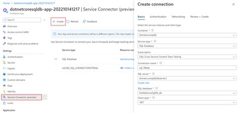 deploy an asp core app and database to container apps using github