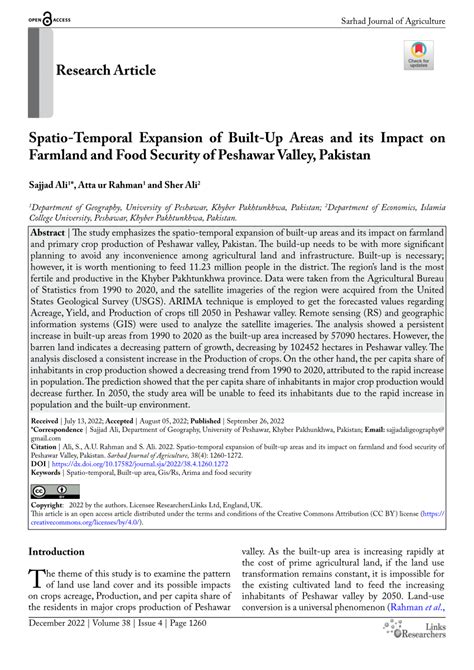 Pdf Spatio Temporal Expansion Of Built Up Areas And Its Impact On