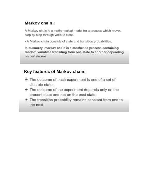 Lecture 03 Simulation And Modeling Pdf Markov Chain Matrix