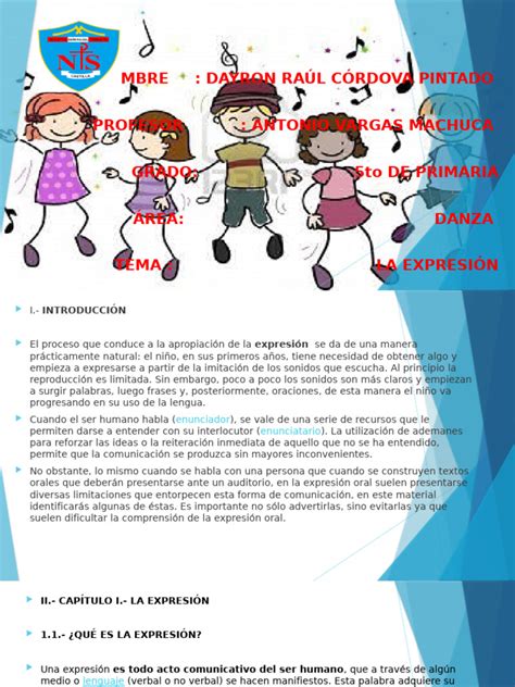 La Importancia De La Expresión En Danza Pdf Comunicación Las