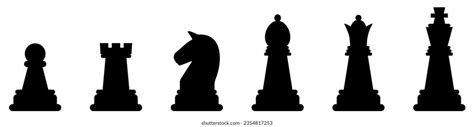 Chess Figures Shapes Icon Set Stock Vector Royalty Free 2354817255