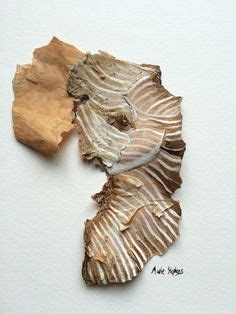 Elephant Decor Ink On River Birch Tree Bark By MarieStephensArt Tree Bark Crafts River Birch