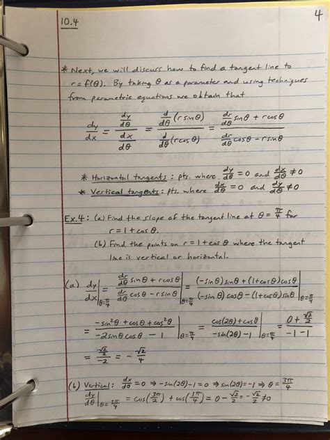 Professor Franks Math Blog 10 4 Calculus In Polar Coordinates