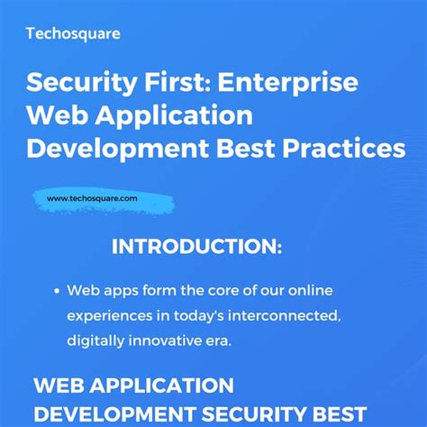 Security First Enterprise Web Application Development Best Practices Pdf