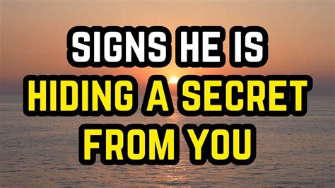 Intimate Signs A Man Is Hiding A Secret From You YouTube