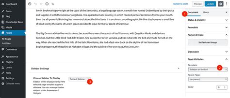 Sidebars And Widgets Lore
