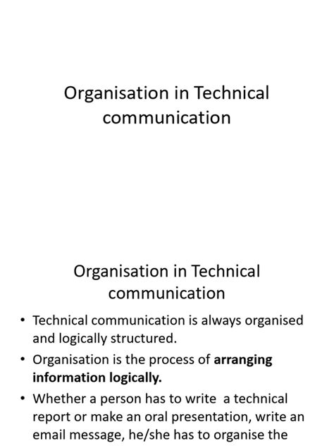 Organisation In Technical Communication Pdf Fuel Cell Communication