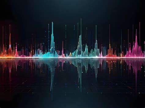 Premium Photo Data Visualization Data Network Sound Waves Effect Or