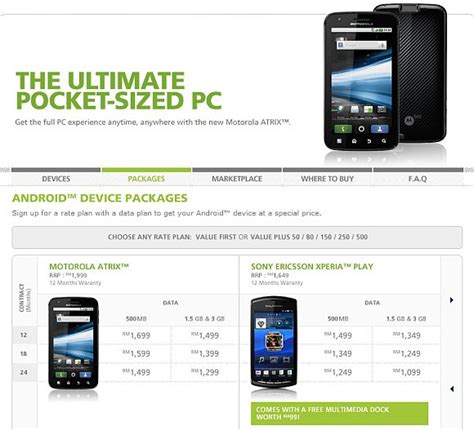 The Motorola Atrix Comes To Maxis Soyacincau