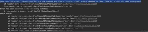 Ncurrenttimeoutexception 离线解决办法did Not Observe Any Item Or