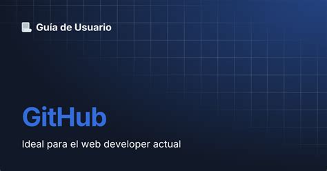 GitHub Guía de Usuario