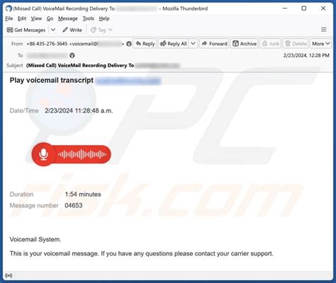 Voicemail Transcript Email Scam Removal And Recovery Steps Updated