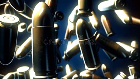 High Quality Animation Of Bullets Falling Stock Image Image Of Metal