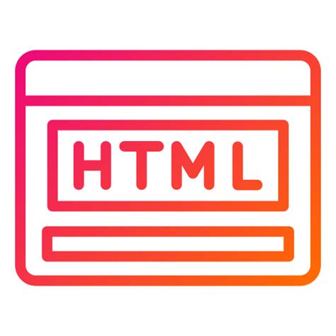 Html Generic Gradient Outline Icon