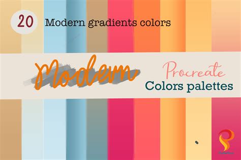 Procreate Gradient Color Palette Graphic By Pj Fonttein · Creative Fabrica