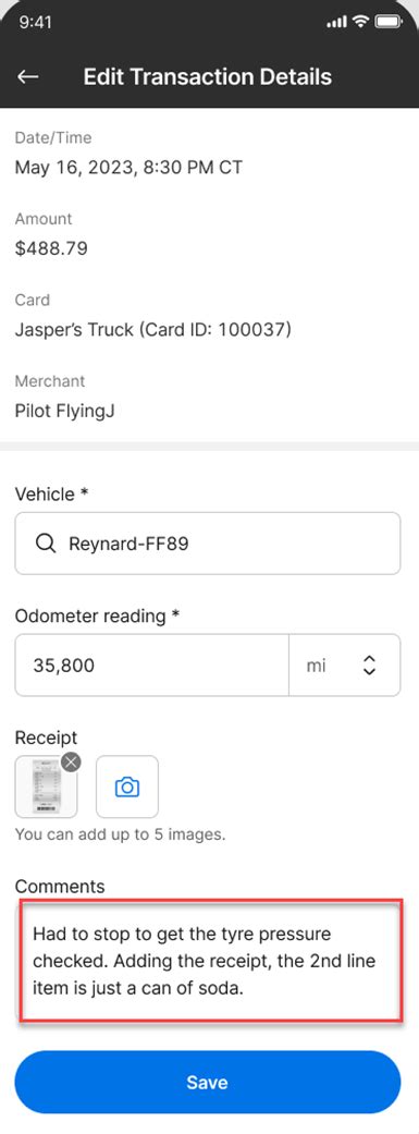 How To Upload View Remove Receipts And Add Comments Through The Driver App Motive Help Center