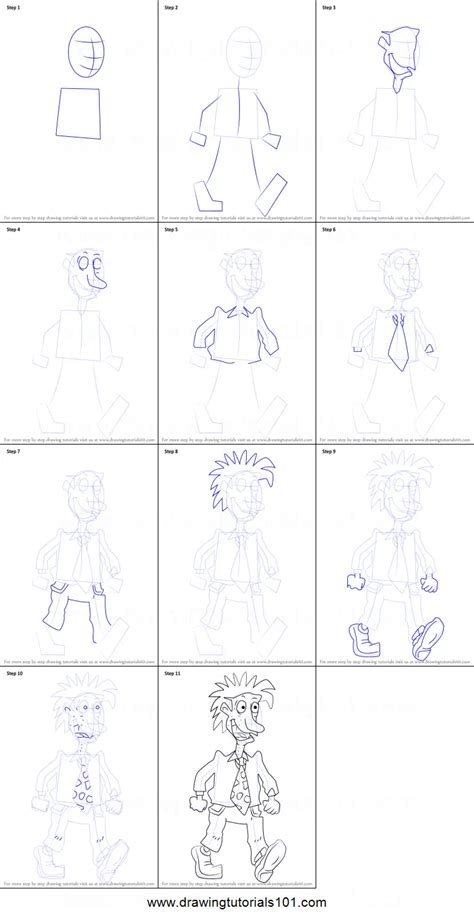 How To Draw Stu Pickles From Rugrats Rugrats Step By Step DrawingTutorials