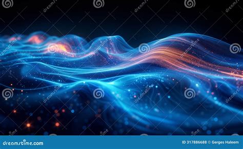 Computer Generated Image Of Water Waves Stock Illustration