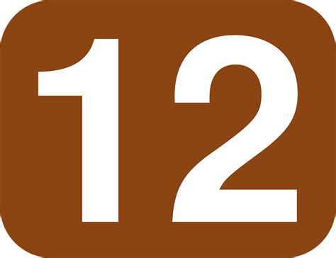 Number Twelve Clip Art