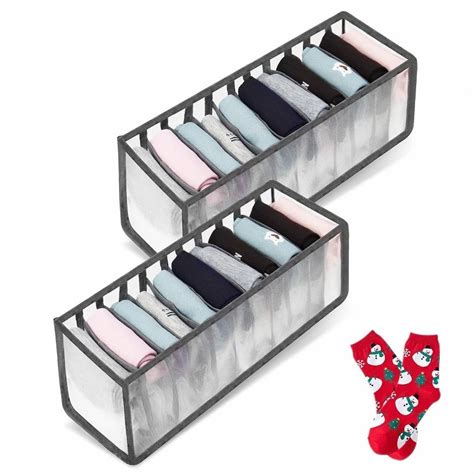 Mitsico 11 Grid Organizer Sock Underwear Drawer Organizer Washable