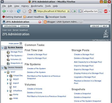 Cloud Architecture And Technology Blog Fixing Java WebConsole ZFS
