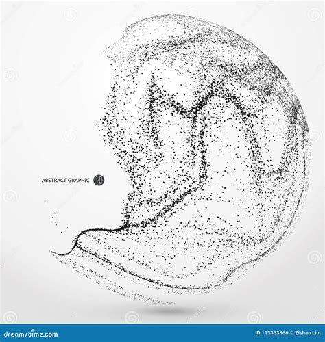 Irregular Abstract Graphics Dynamic Particle Composition Stock