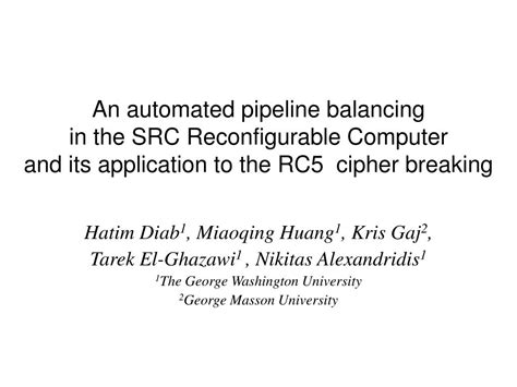 Ppt An Automated Pipeline Balancing In The Src Reconfigurable