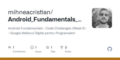 Github Mihneacristian Android Fundamentals Codechallenges Week Android Fundamentals Code