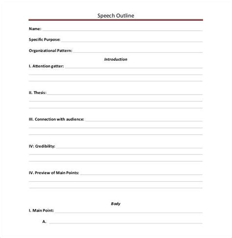 😊 Format For Speech Outline 6 Speech Outline Examples Samples 2019