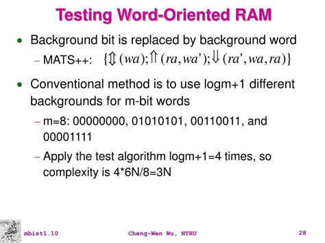Ppt Testing Semiconductor Memories Powerpoint Presentation Free Download Id436646