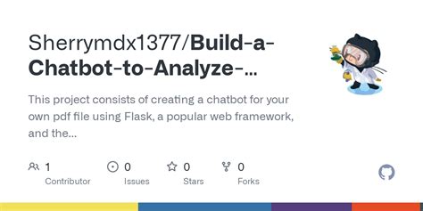 Github Sherrymdx Build A Chatbot To Analyze Pdf Documents Using Llm This Project Consists