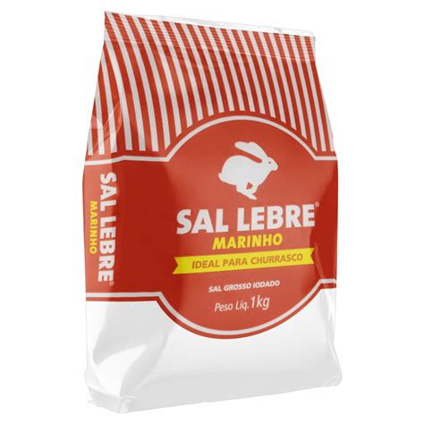 Sal Marinho Grosso Iodado Para Churrasco Lebre Pacote 1kg