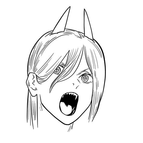 How To Draw Powers Face Chainsaw Man Sketchok