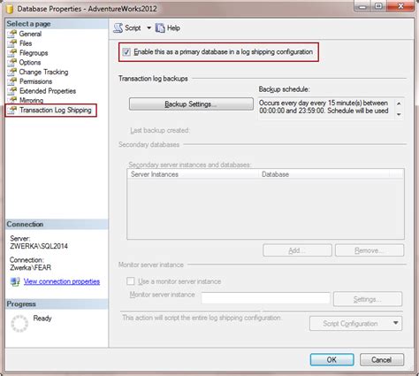 Synchronizing Databases Using The Transaction Log SQL Server Log Shipping