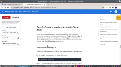 Qwiklabs Working With Gcp Cloud Console And Cloud Shell Youtube