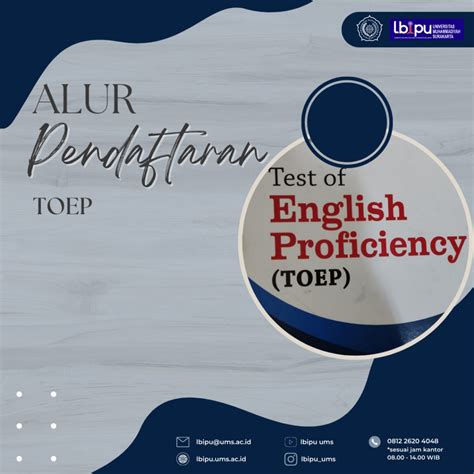 Alur Pendaftaran Tes TOEP Mandiri LBIPU UMS