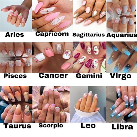Zodiac Nails Nail Art Zodiac Signs Nails Gemini And Virgo