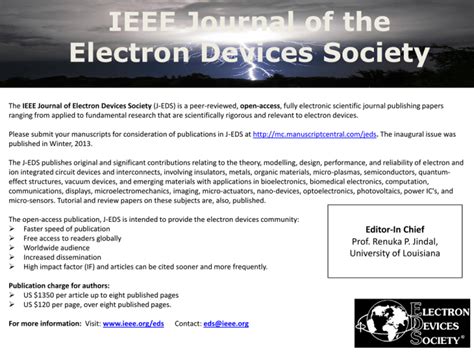 Ieee Journal Of Electron Devices Society J Eds