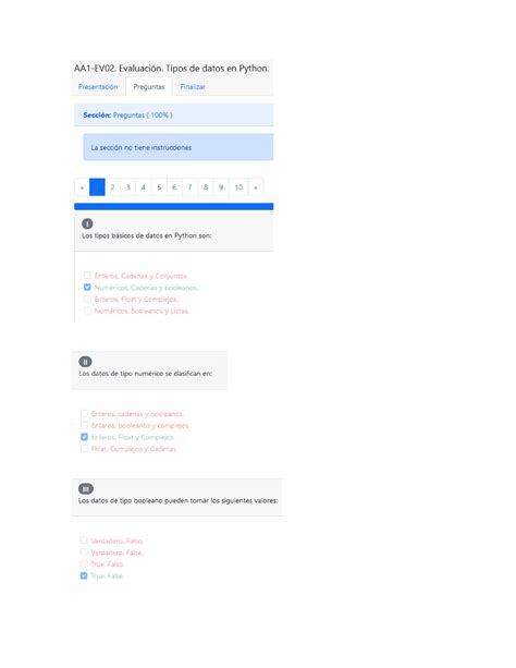 AA EV Evaluación Tipos de datos en Python Varios Studocu