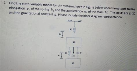 Solved 2 Find The State Variable Model For The System Shown