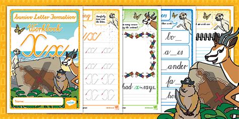 Cursive Letter Formation Workbook Xx Teacher Made