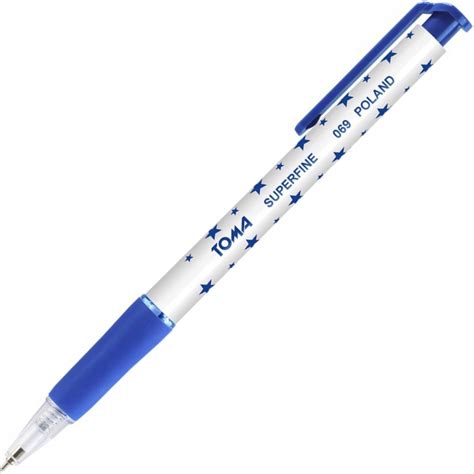 Długopis Automatyczny W Gwiazdki Toma To 069 Superfine Niebieski