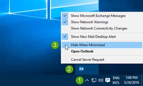 Outlook Closes On Minimize Robert 365