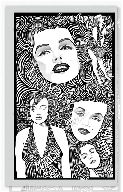 黑白美女图图片素材 编号35142642 图行天下