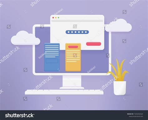 3d Computer Account Login Password Form Stock Vector Royalty Free 1925432324 Shutterstock