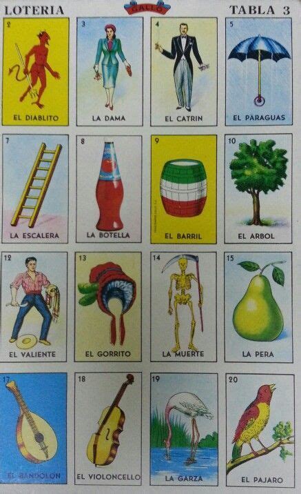 Imagen Relacionada Loteria Mexicana Cartas Lotería Mexicana Cartas