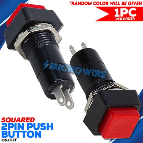 2 Pin Push Button Switch On Off Round Square Lazada Ph
