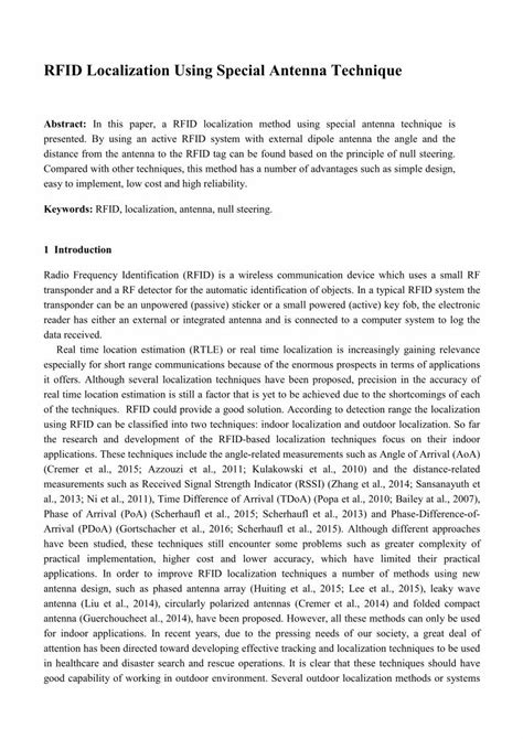 Pdf Rfid Localization Using Special Antenna Technique Dokumentips